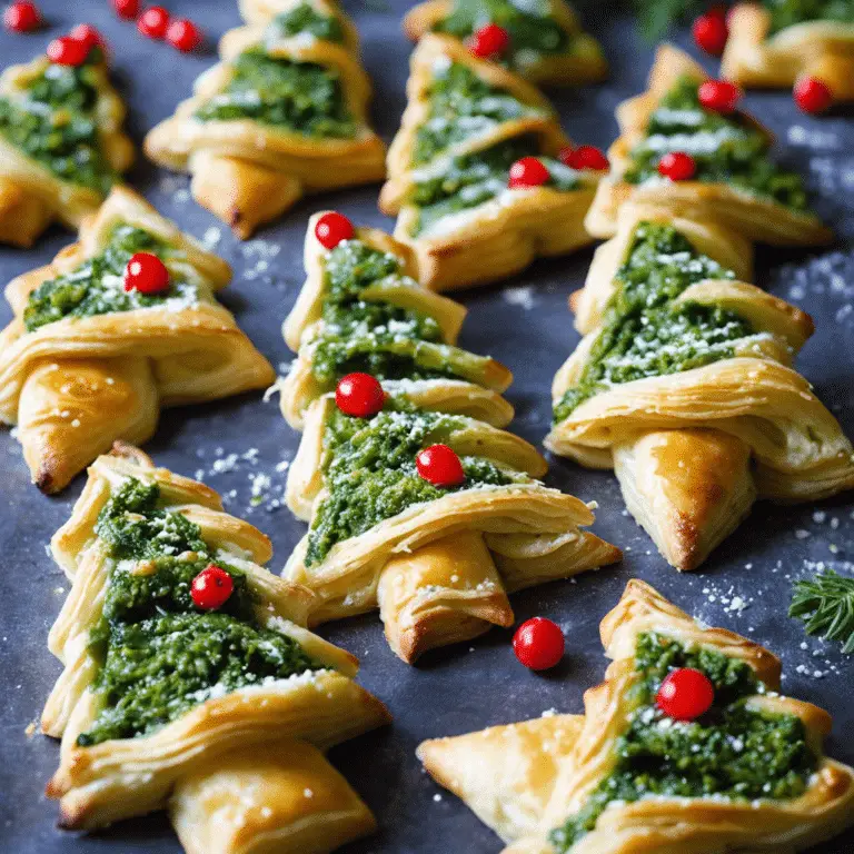 Puff Pastry Pesto Christmas Trees - Recipe Viral