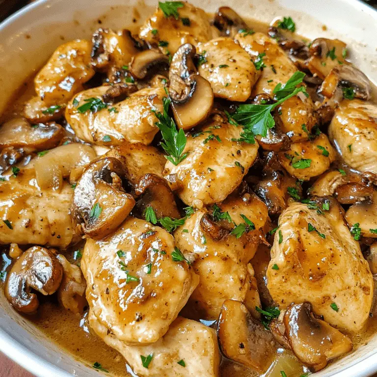 Chicken with Garlic Mushroom Sauce - Recipe Viral